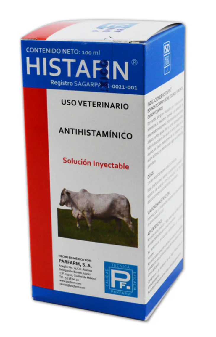 HISTAFIN INYECTABLE FRASCO CON 100 ML - PF – Distribuidora Ean Pet´s